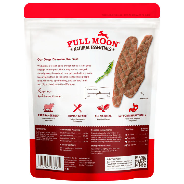 Natural Essentials® Jerky Tenders Dog Treats | 100% Human Grade – Full Moon